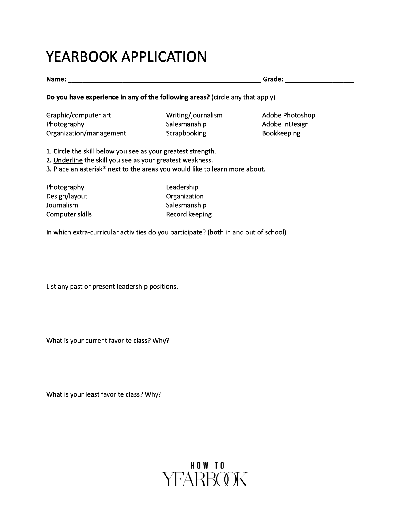 Recruiting Packet – The Yearbook Ladies